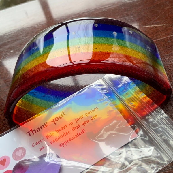 Custom CREMAINS Fused Glass Rainbow Bridge, Small Memorial Rainbow ...