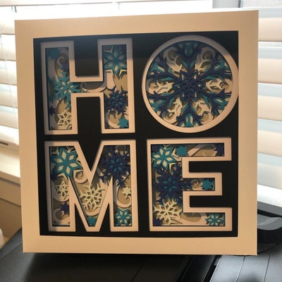 Blank Rectangular Shadow Box Frame SVG Set, for Layered Artwork Paper ...