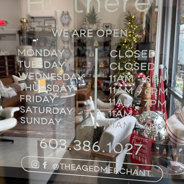 Custom Storefront Hours Vinyl Decal | Business Window Sticker - Etsy