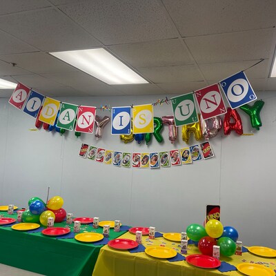 FULL SIZE UNO Party Banner Cardstock - Etsy