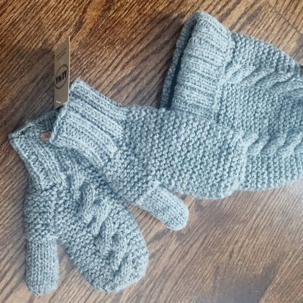 100% Wool,hand Knit Toddler Mittens, Children Eagle Puppet Mittens ...