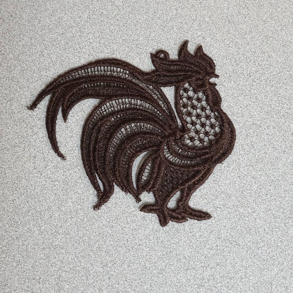 FSL Rooster - Free Standing Lace Machine Embroidery Designs Instant ...