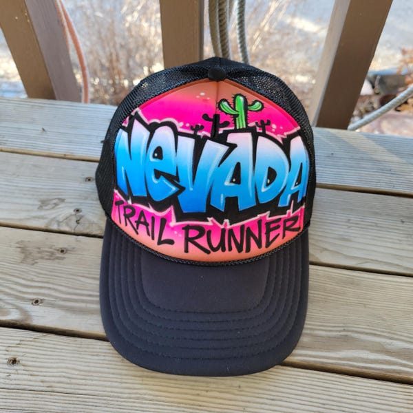 Airbrush Trucker Hat Custom, 5 Panel Graffiti Trucker Hat, Trendy Cool ...