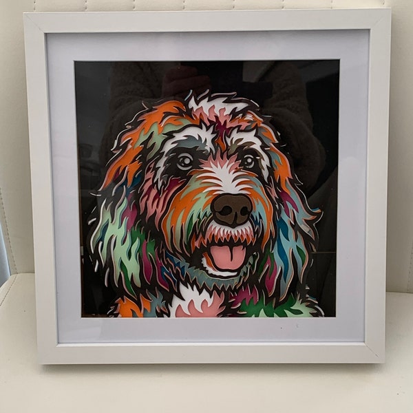 Cockapoo 3D Layer SVG/ Colorful Dog 3D Mandala/ 3D Dog Shadow Box ...
