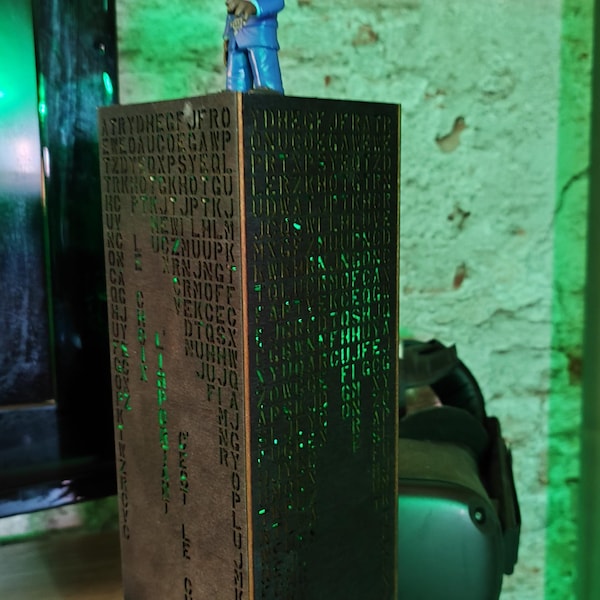 Personalized Green Code Lamp | Custom Green Letters Vertical ...