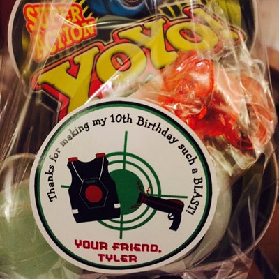 Laser Tag Birthday Party Sticker Laser Tag Party Sticker Laser Tag ...