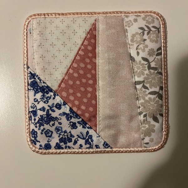 In the Hoop 4x4 Square Coaster Pattern. Machine Embroidery Design of a ...