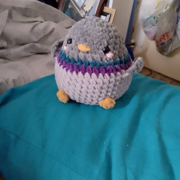 Handmade Pigeon Plushie | Small Crochet Toy | Ideal Gift for Bird ...