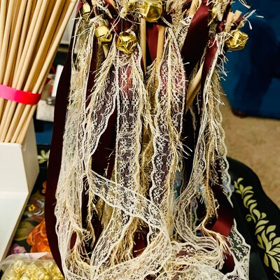 100 Personalized Ribbon Wand Send off Amethyst Purple and Ivory With ...