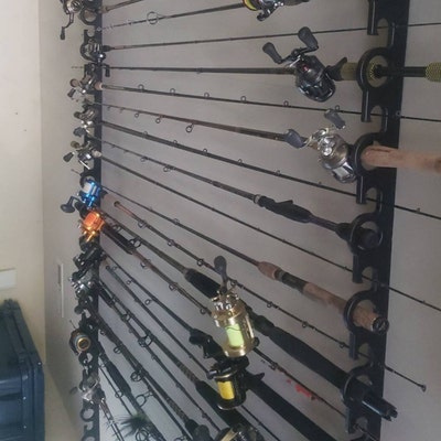 12 Fishing Rod Holder Vertical Console Boat Wall Rack Bungee - Etsy