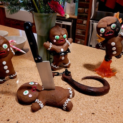 Killer Gingerbread Man With Knife - Etsy