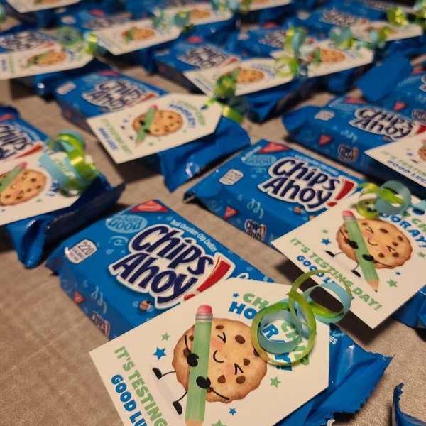 Printable Snack Tag Classroom Treat Tag Good Luck Gift Cookie Tag Chip ...