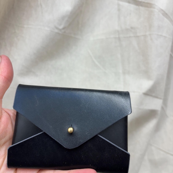 The Envelope Leather Wallet PDF Pattern: Stitch-less Compact Cardholder ...