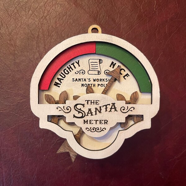 SANTA METER Ornament Customizable SVG - Laser Cut Files for Glowforge ...
