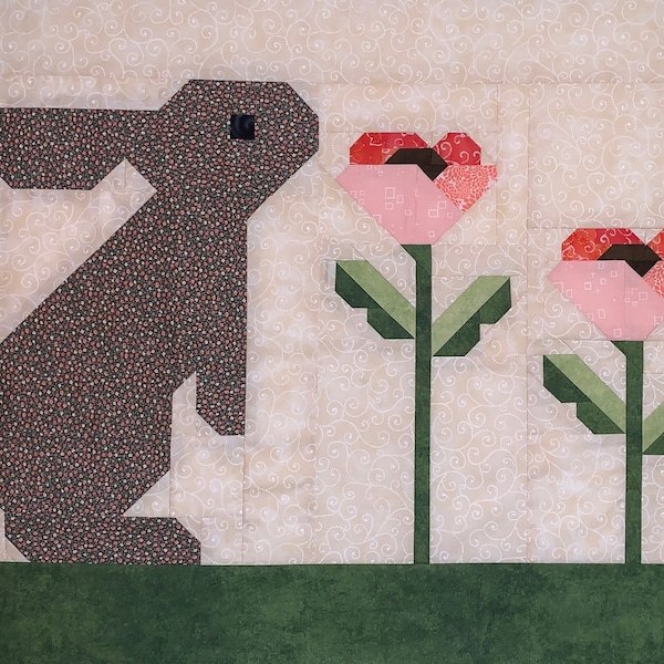 Poppies Spring Flower Poppy Quilt Block Pattern PDF - Instructions for ...