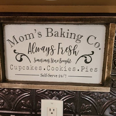 Mom's Baking Company Baking Sign Bakery Sign Farmhouse Baking Co ...