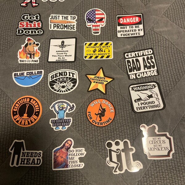 10-120PCS Blue Collar Stickers for Hard Hat (dirty), Tool Box Helmet ...