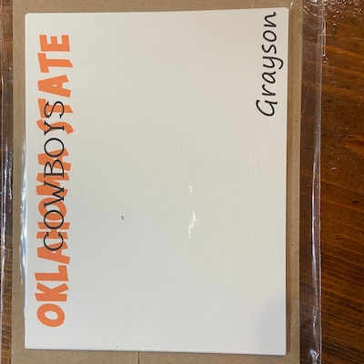 Personalized College Notecards/university Stationery With Name/choose ...