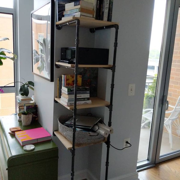 Industrial Pipe Shelving Kit Rustic Industrial Shelf With Your Choice ...