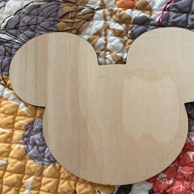 Mickey Mouse Head Wooden Laser Cut Out Shape Great for Crafting ...