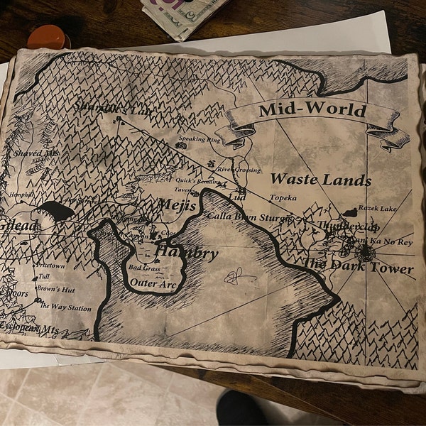 The Dark Tower Map, Mid-world Map, Fantasy Art, the Gunslinger Print - Etsy