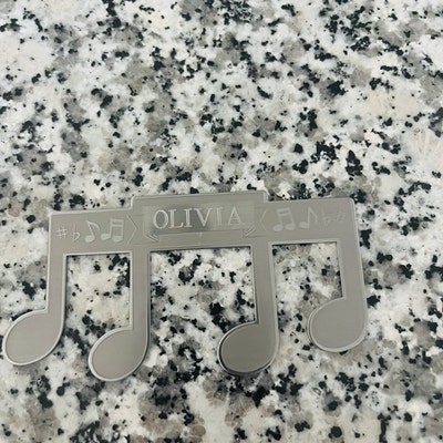 Brushed Aluminum Round Music Wall Clock, Music Symbols Clock, Gift for ...