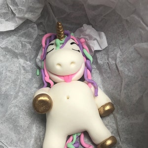 Unicorn Cake Topper Fat Unicorn Cake Topper Chubby Unicorn Cake Topper ...