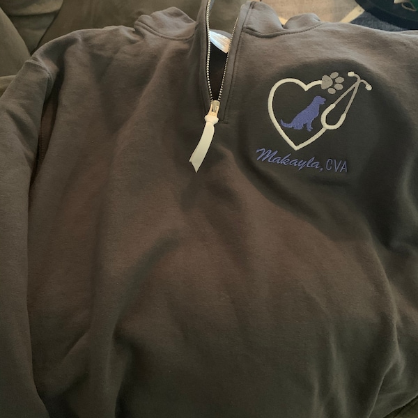 Personalized Vet Tech Pullover, RVT Sweatshirt, Vet Assistant ...