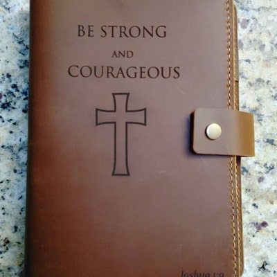 Personalized KJV Holy Bible Cover , Custom Leather Holy Bible Book Case ...