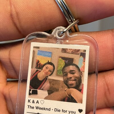 Custom Album Keychain Custom Song Keychain Spotify Keychain Double ...