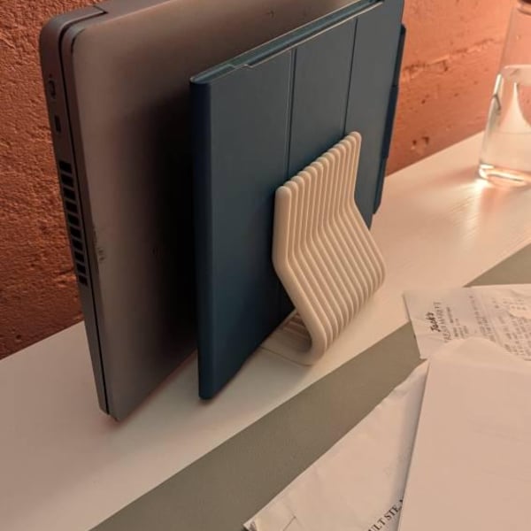 Dual Vertical Laptop Stand | Custom Color Double Holder in Multiple ...