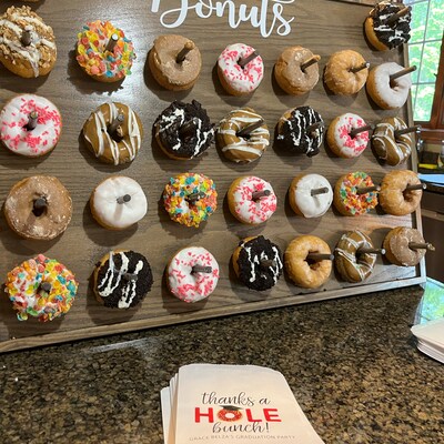 LINED Graduation Donut Bags Class of 2024 Graduation Party Favor Bags ...