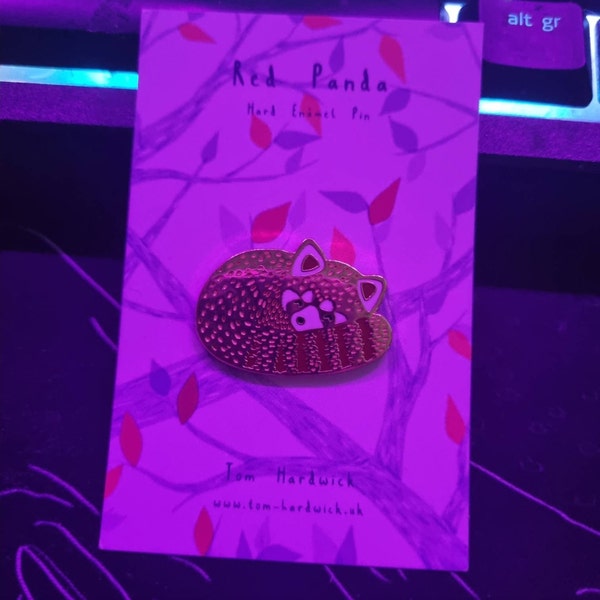 Red Panda Enamel Pin - Cute Animal Pin, Pin Badge, Hard Enamel Pin ...