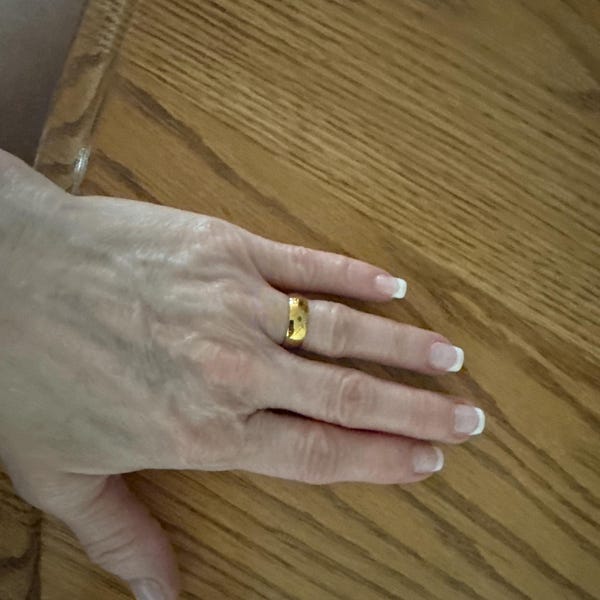 Irregular Ring - Non-tarnish Gold Ring, 18k Gold Wave Ring, Chunky Gold ...