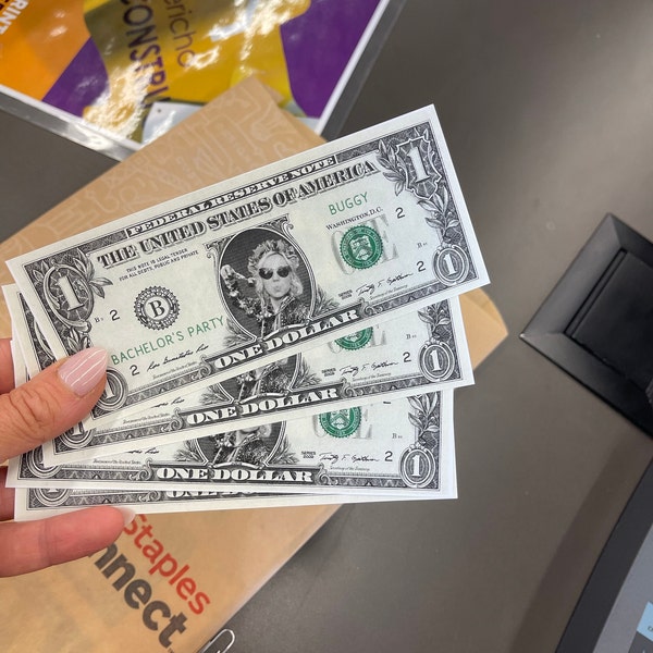 Your Face on Money, Game Money, 1 Dollar Bill, Party Money, Custom ...