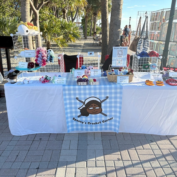 Custom Table Runner With Logo Craft Fair, Vendor Tables, Trade Shows ...