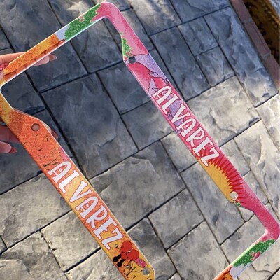 Rauw Alejandro Fox License Plate Frame BLACK Rauwalejandro - Etsy