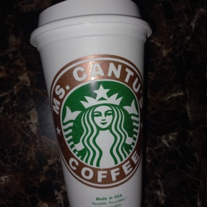 Personalized Starbucks Coffee Cup Label Files Svg Png Dxf. - Etsy