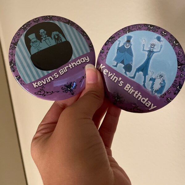 A Ghost Will Follow You Home - Haunted Mansion Button - Hitchhiking ...