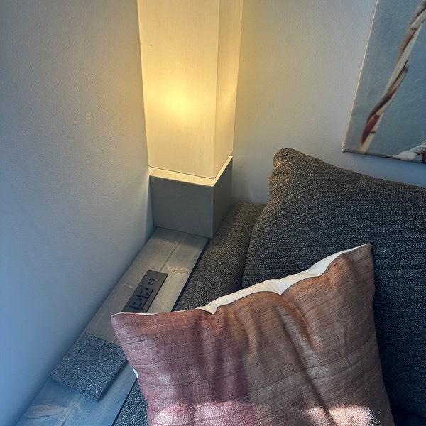 Powered Wood Console Table 5 Inches Deep Behind the Sofa Table With ...