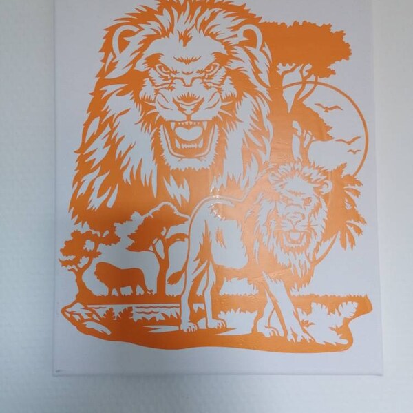 Safari Lion SVG | African Savana SVG | Wild Animal T-shirt Decal ...