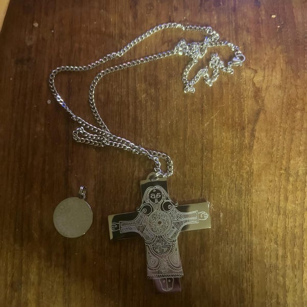Manx Cross, Etched in Stainless Steel on Chain | Celtic Cross ...