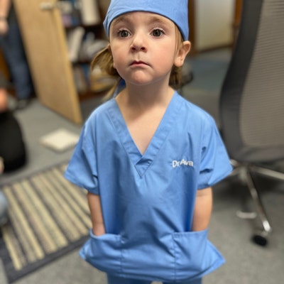 Ceil Blue Scrub Cap for Kids, Surgical Caps, Nurse Doctor Hat, Surgeon ...