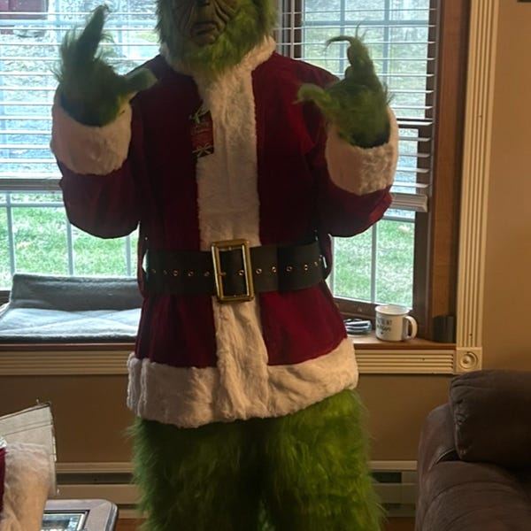 The Grouch Christmas Meanie , Green Grouchy Full Costume , Jim Wearable ...