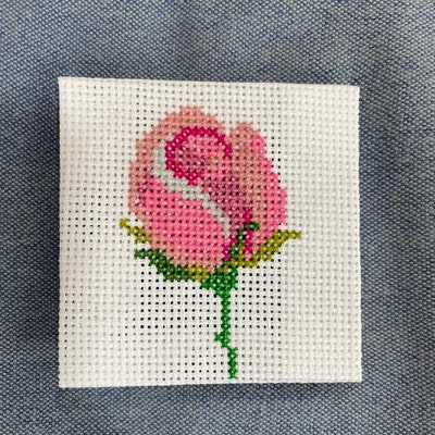 Mini Cross Stitch Pattern. Rose. Counted Cross Stitch Chart. Flower ...