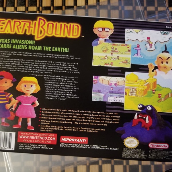 Earthbound SNES Box Manual & Tray - NO GAME Included Earthbound ...