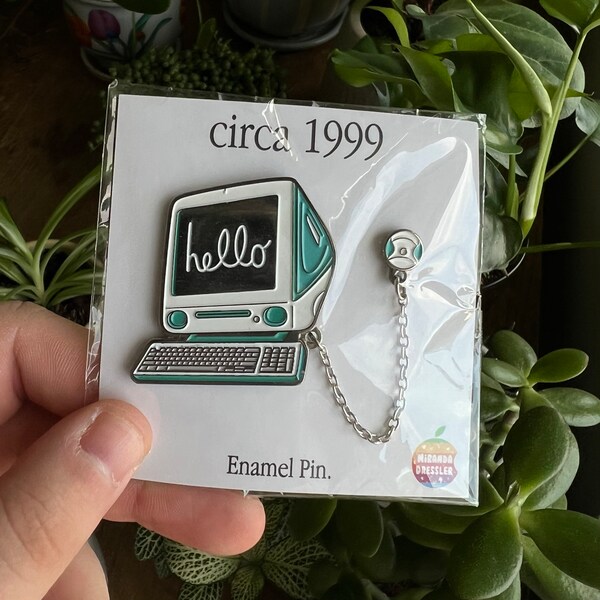 Apple Imac - Pick Your Color - Enamel Pin With Mouse on Chain - Etsy
