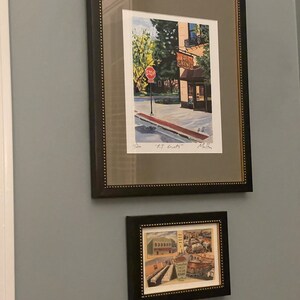 Mid-century Modern Picture Frames Stained Wood Neutral Organic Unique ...