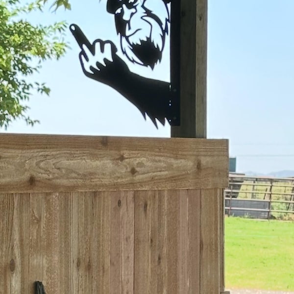 Peek-a-boo Flipping off Bigfoot Metal Sign – Flipping the Bird Edition ...
