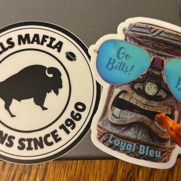 I LOVE THE BILLS Buffalo Bills 3-inch Round Vinyl Sticker Let's Go ...
